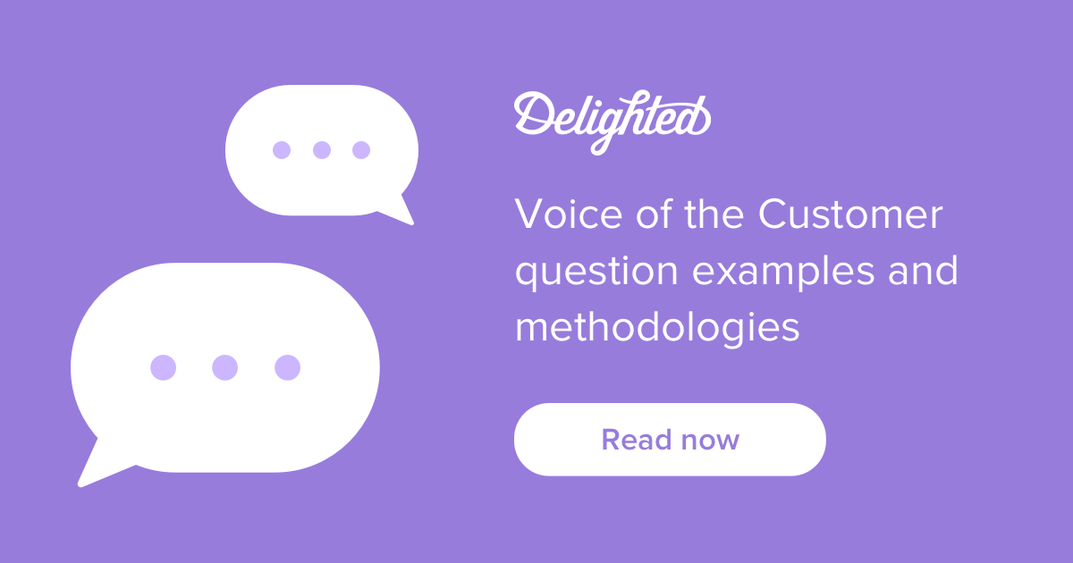 Voice of the Customer question examples and methodologies