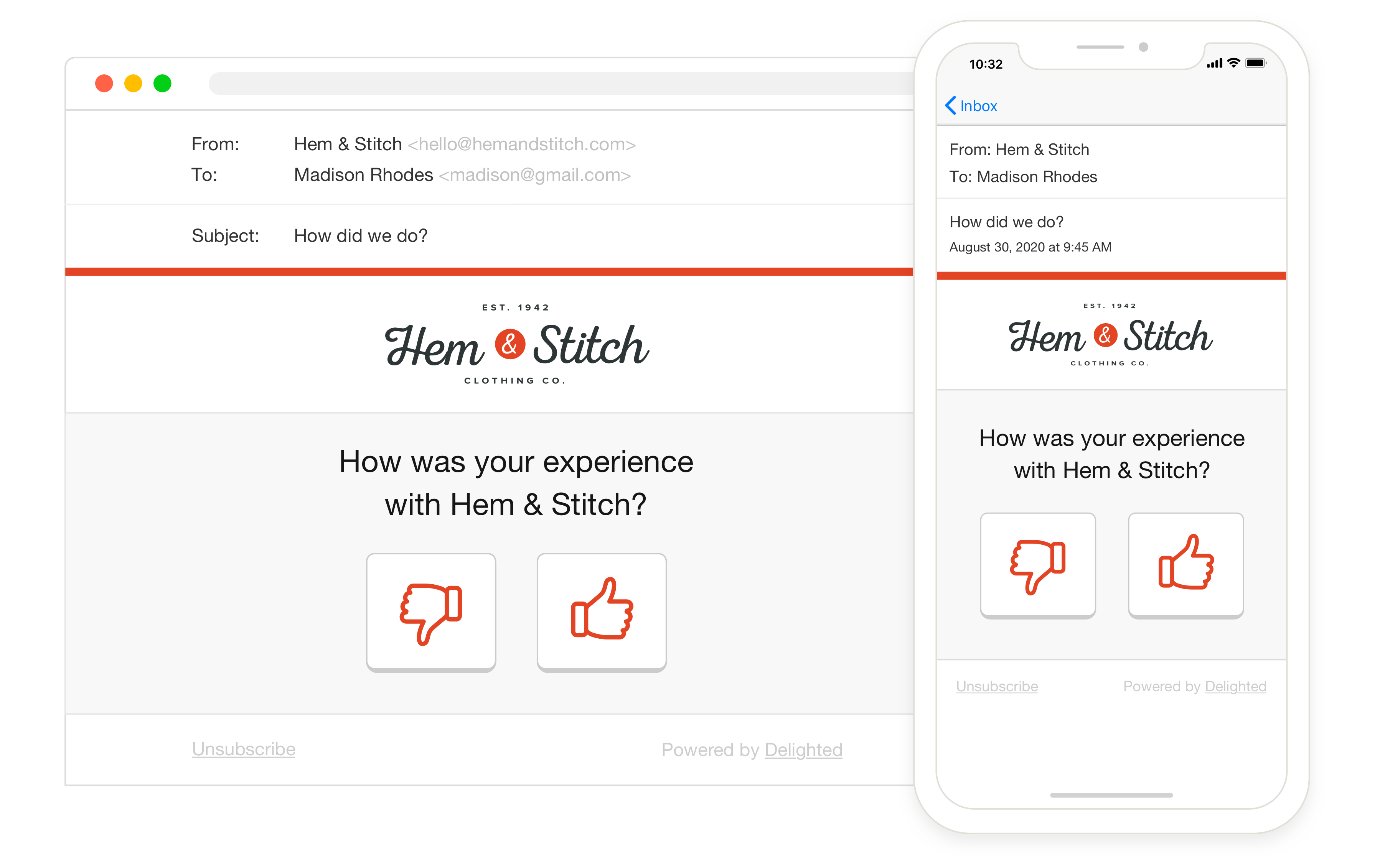 Create Thumbs surveys for straightforward customer feedback – Delighted