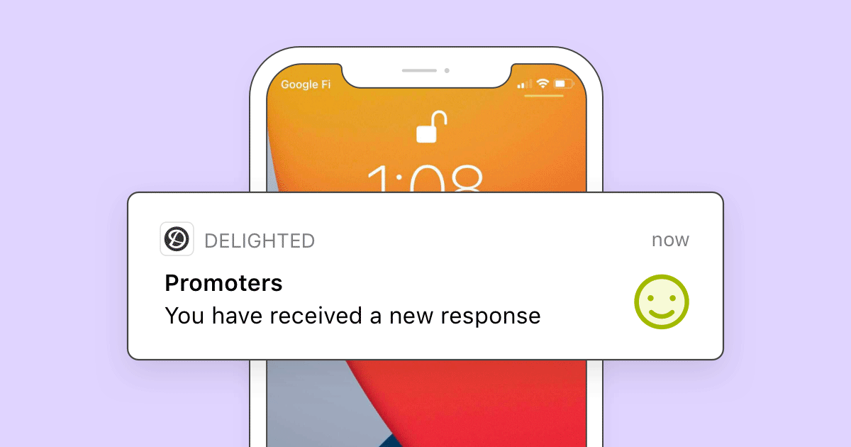 The Delighted iOS App: Push notifications now available