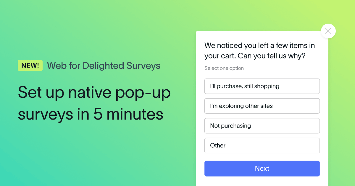 Introducing the Delighted Surveys Web Widget